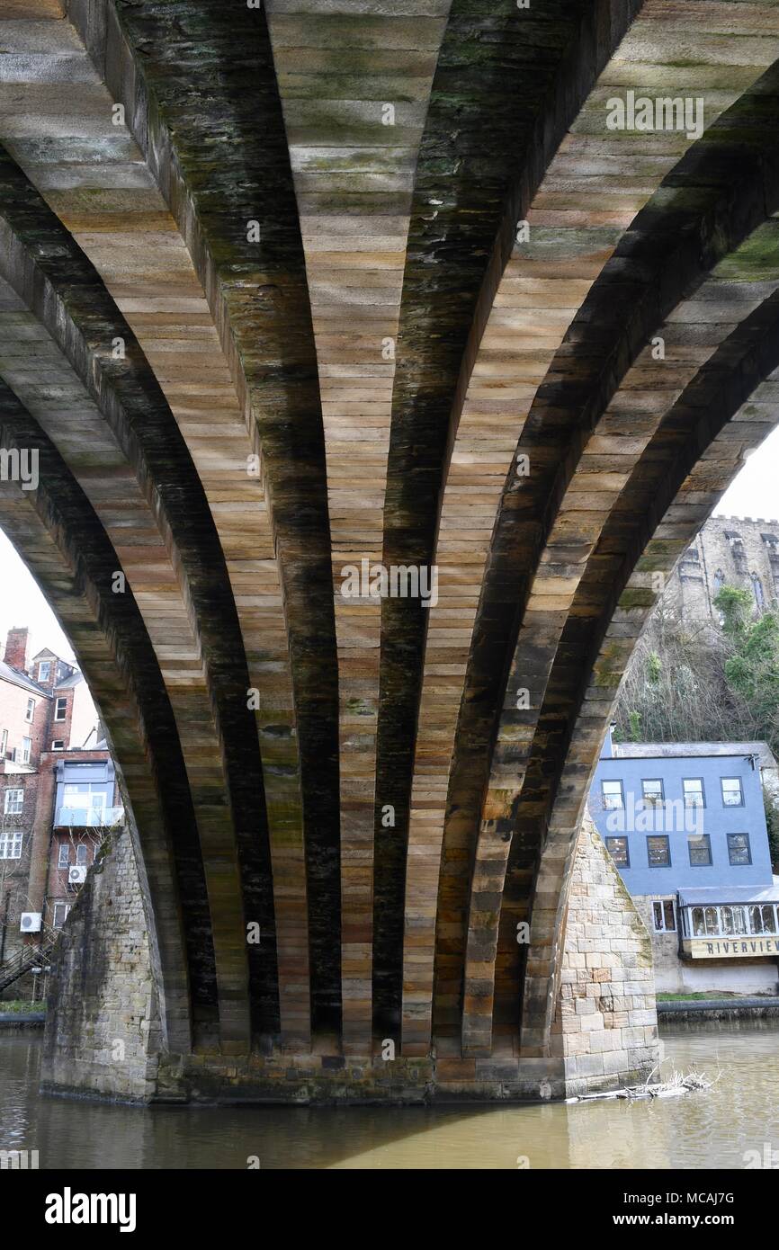 Framwelgate Bride over the River Wear in Durham Stock Photo - Alamy