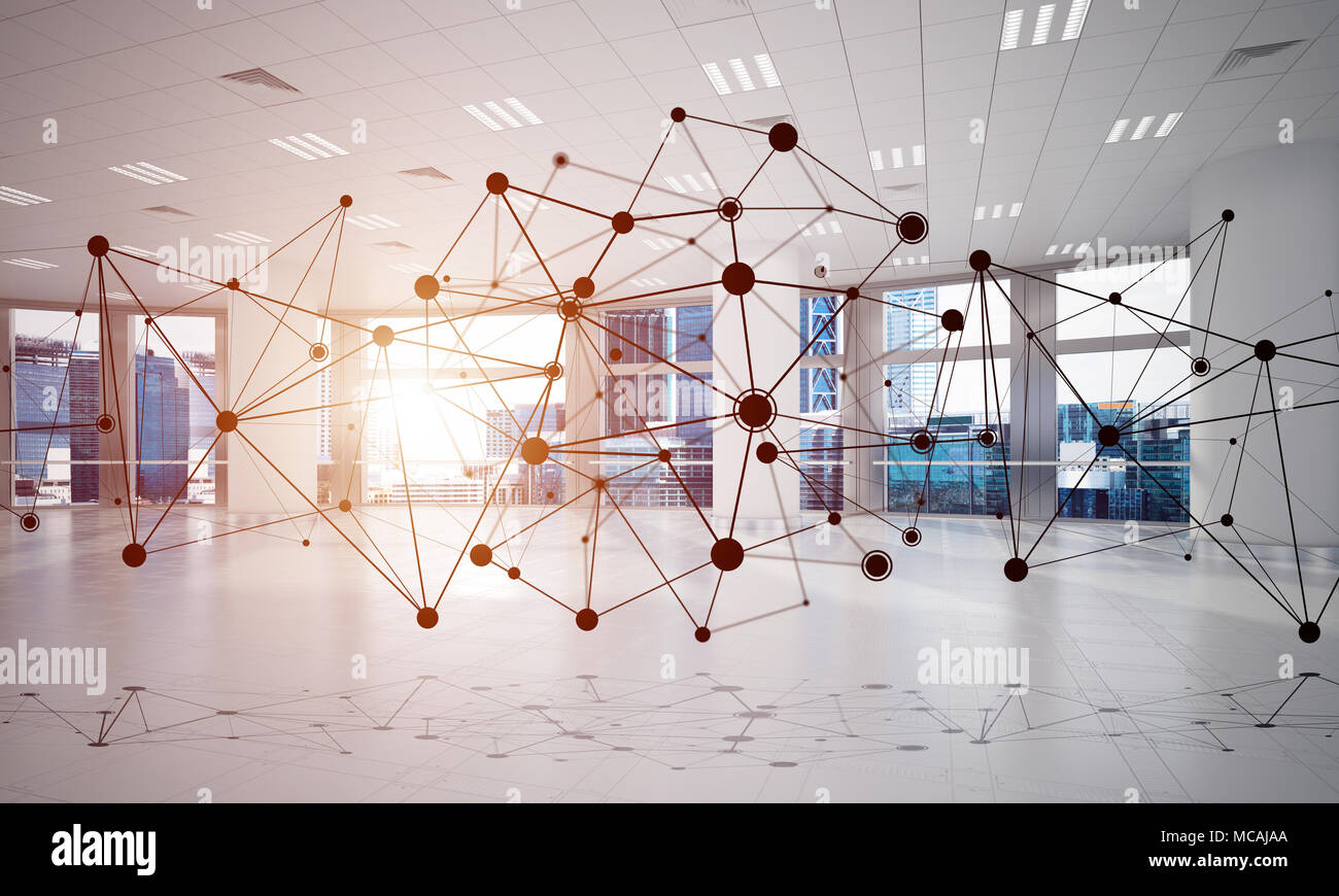 Networking and wireless connection as concept for effective modern ...