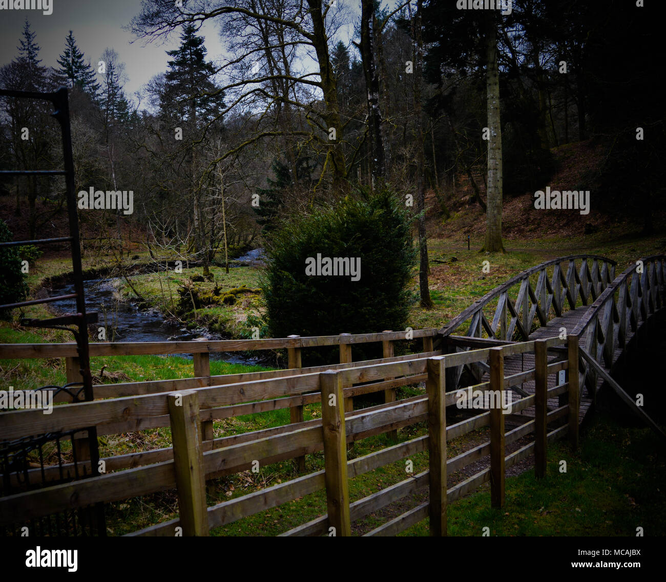 Bridge over Lake Stock Photo - Alamy