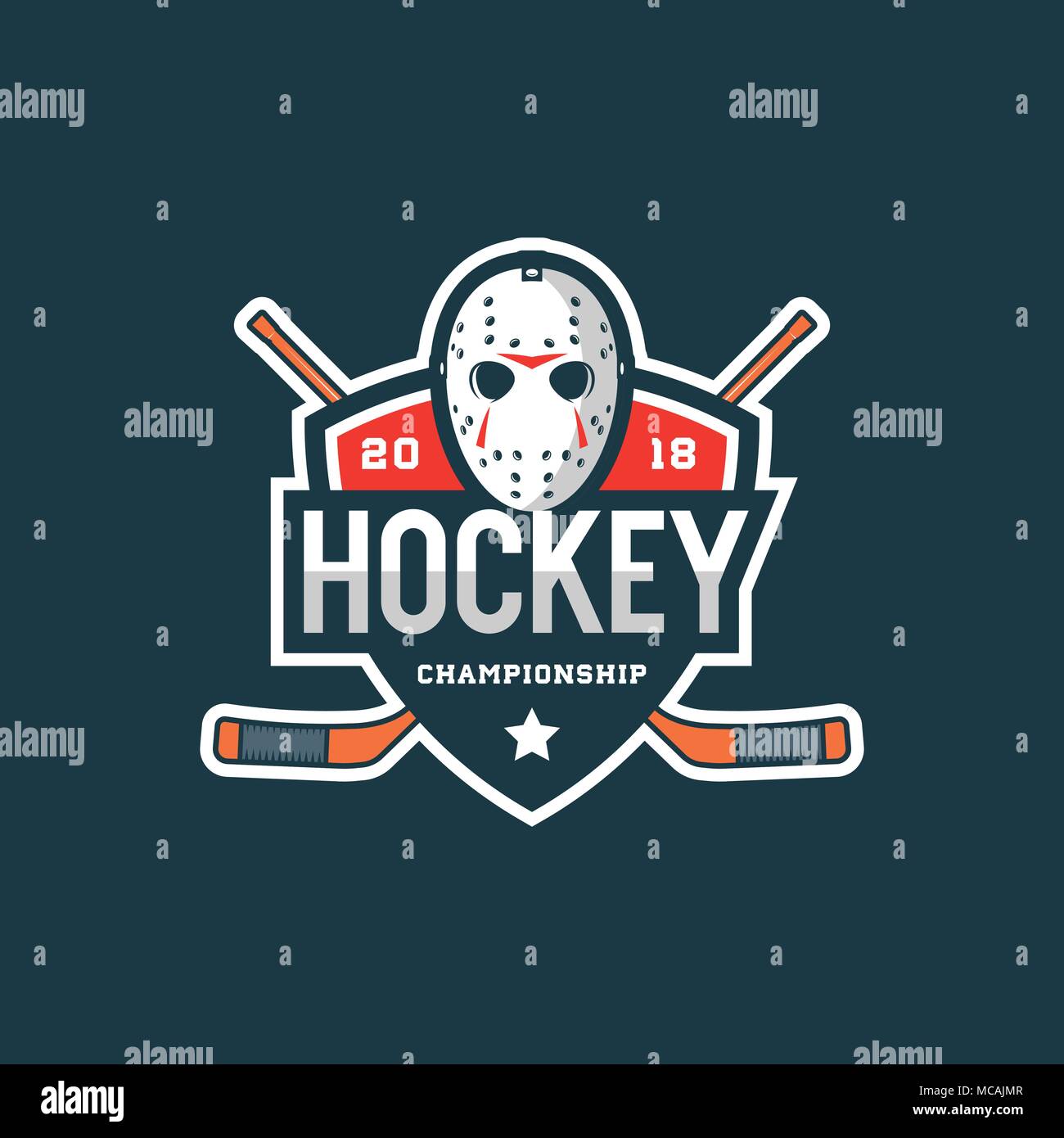 hockey logo. sport emblem vector illustration Stock Vector Image & Art ...