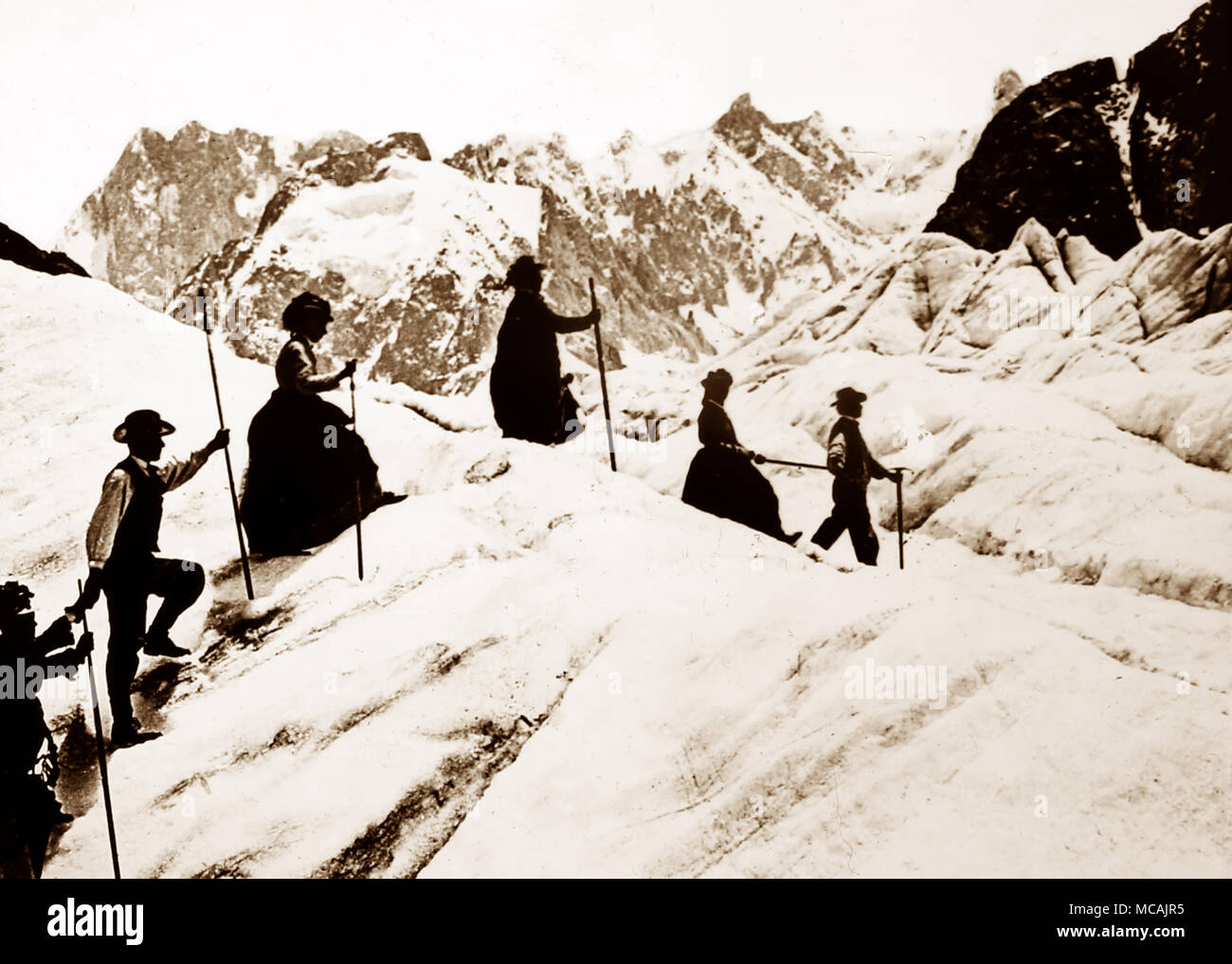 Victorian mountain climbers hi-res stock photography and images - Alamy