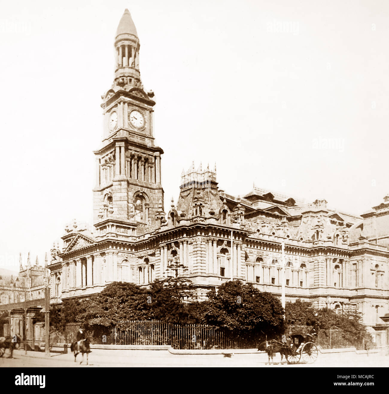 Sydney Town Hall, Australia, Victorian period Stock Photo - Alamy