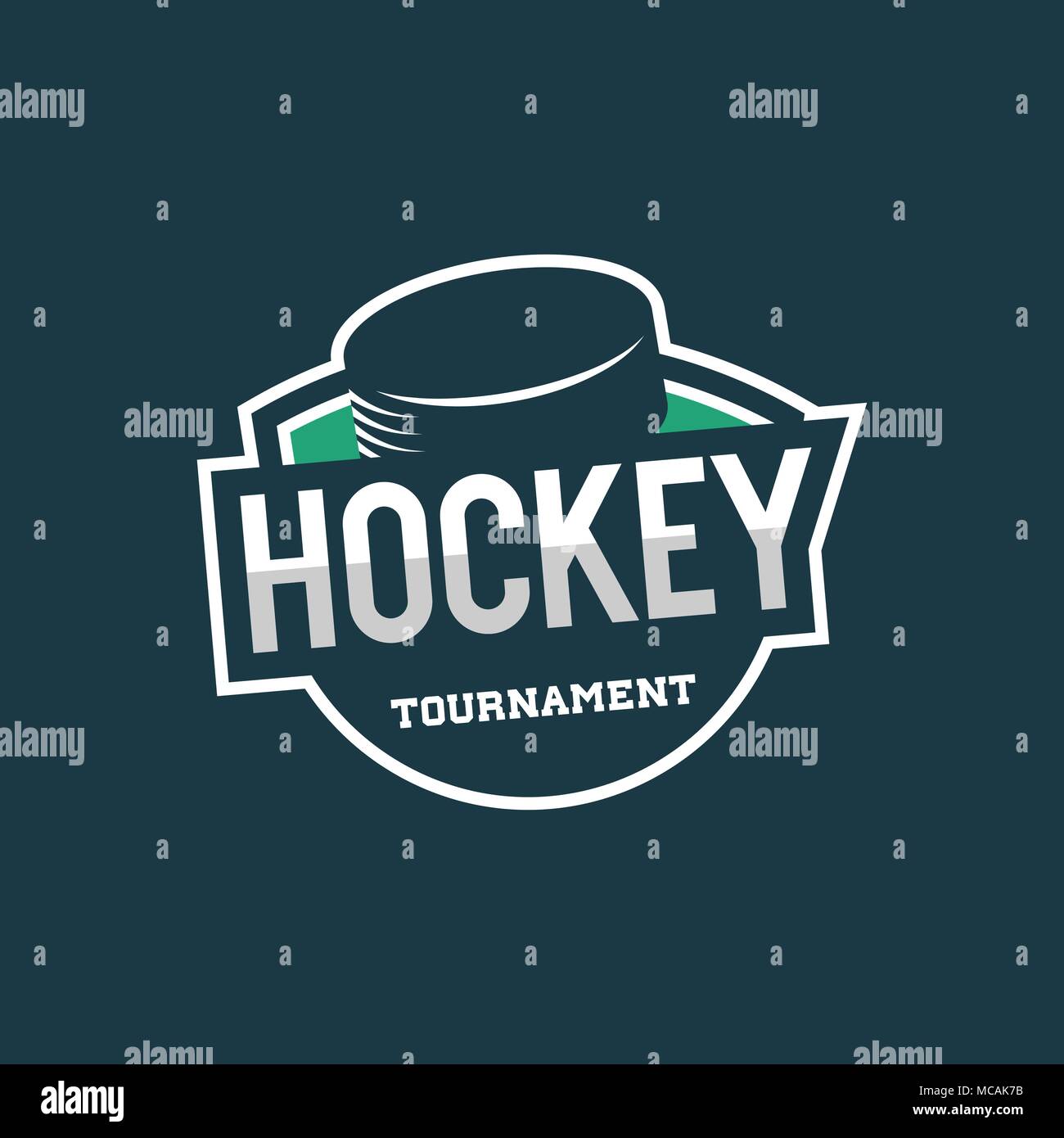 hockey logo. sport emblem, badge, design elements, logotype template ...