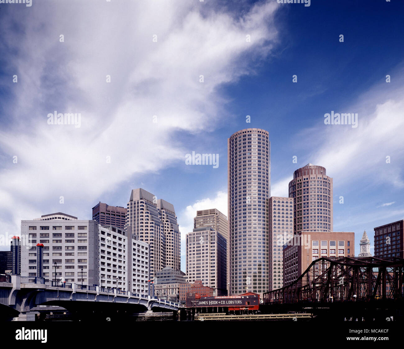 New Towers Over Colonial City Stock Photo - Alamy