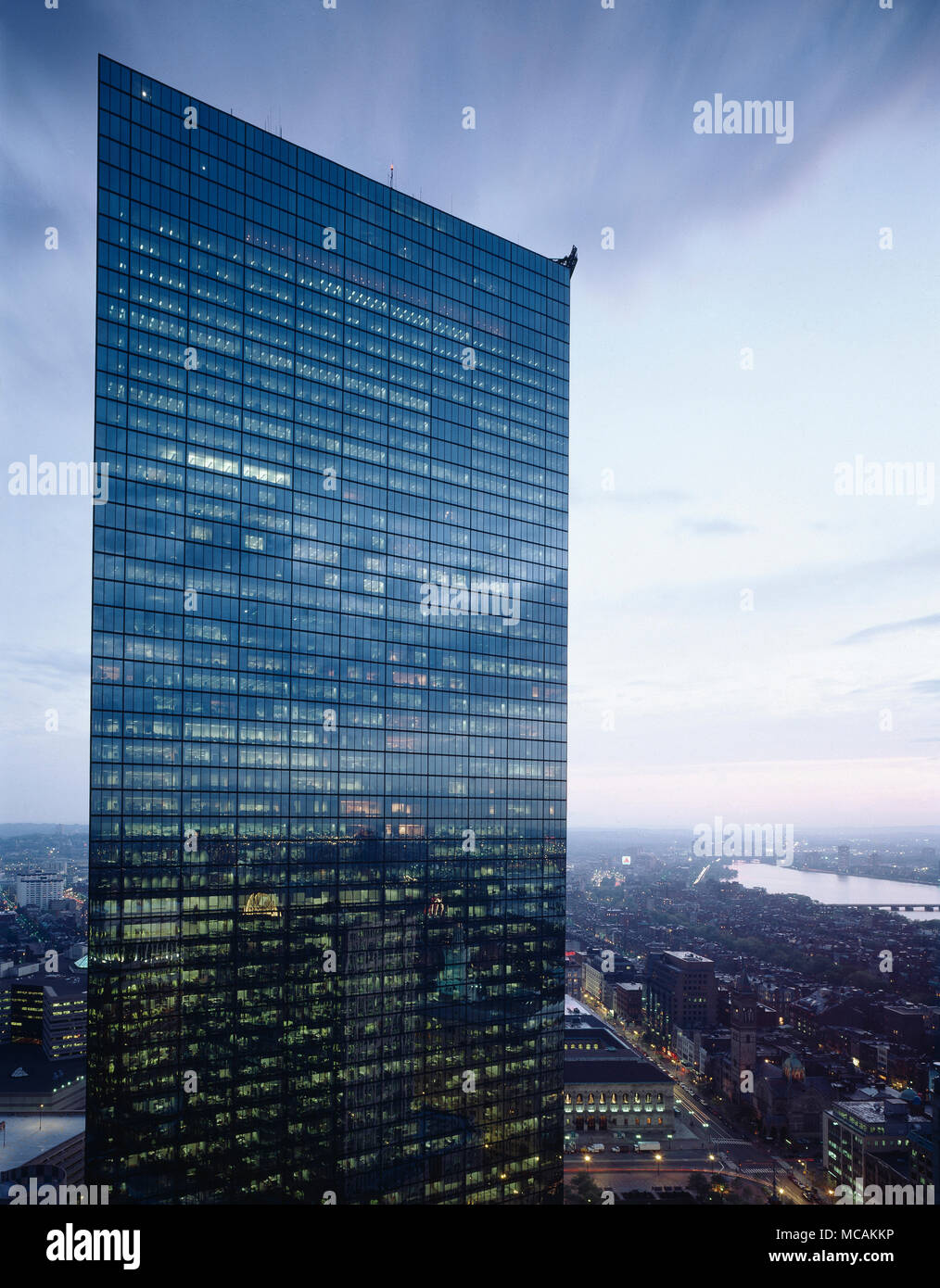The John Hancock Tower, officially named Hancock Place and colloquially ...