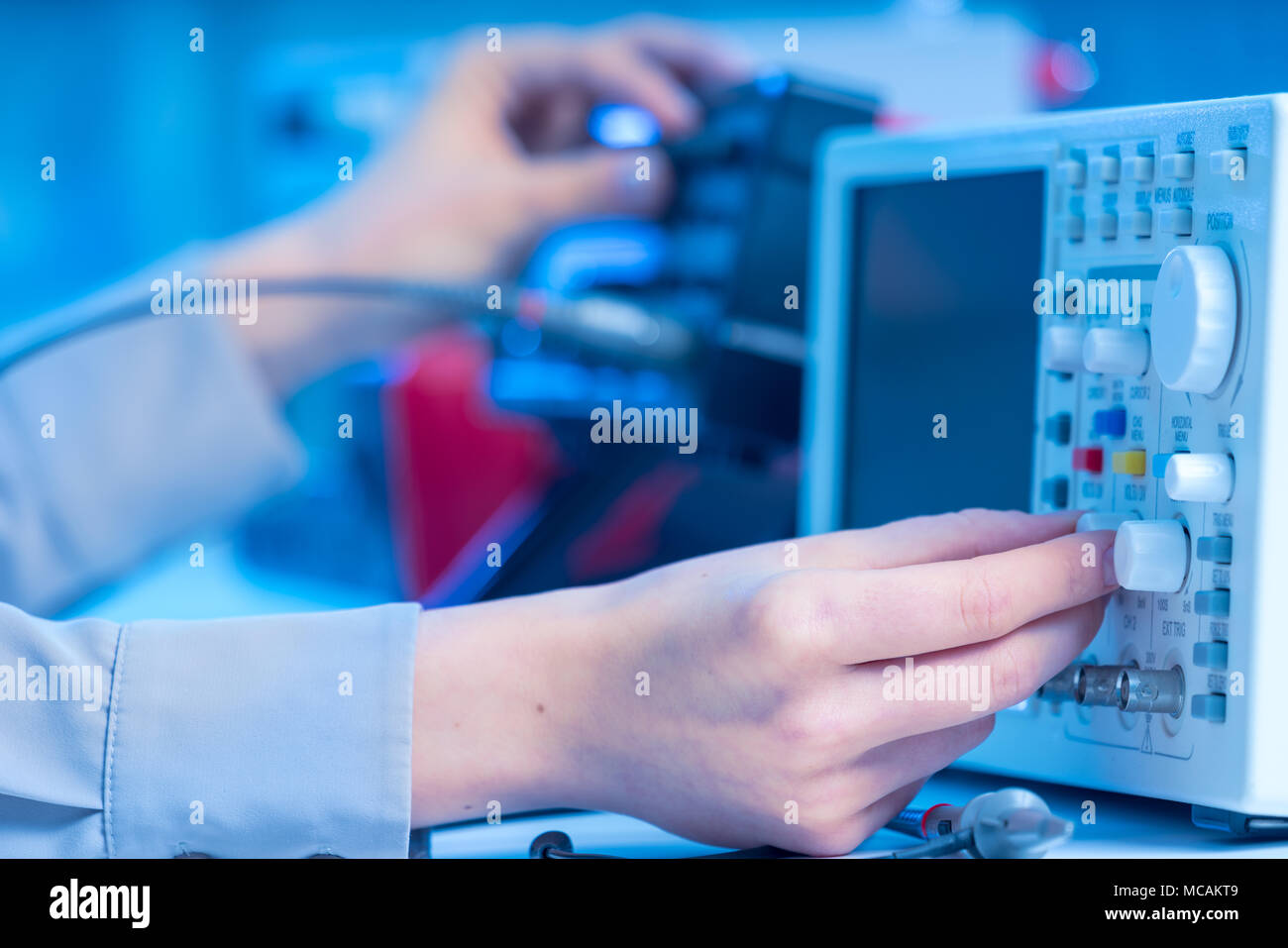 measurement in the electronics laboratory Stock Photo - Alamy