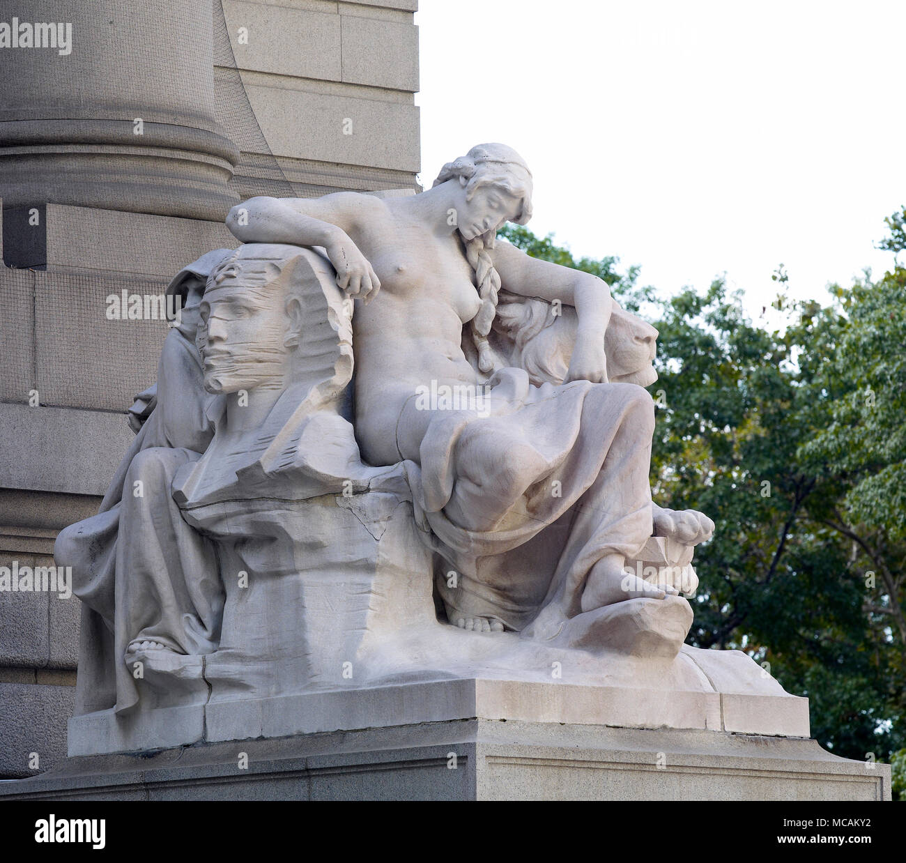 Sculpture Africa at main entrance to Alexander Hamilton U.S. Custom ...