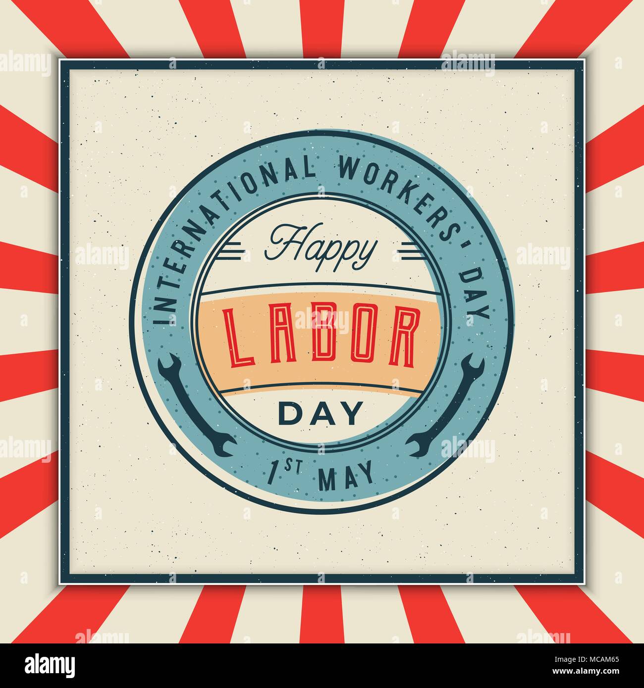 labor day badge. international workers day vector Illustration Stock ...
