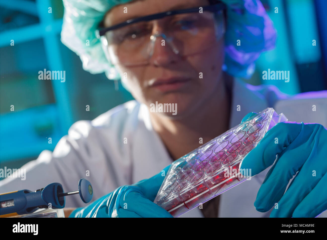female technician in laboratory of genetics - reprogenetics Stock Photo ...