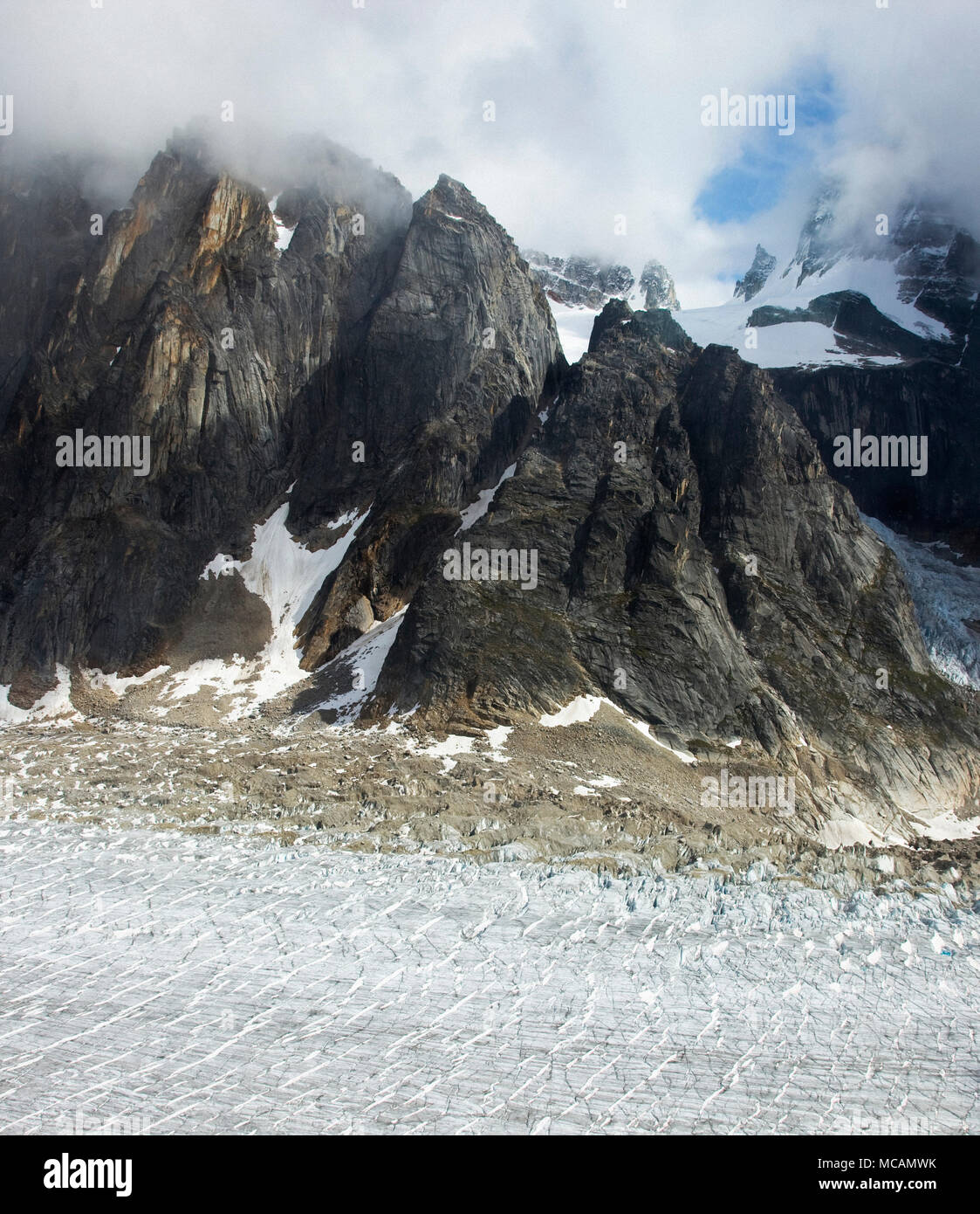Alpine spires, Ruth Gorge, Denali Stock Photo - Alamy