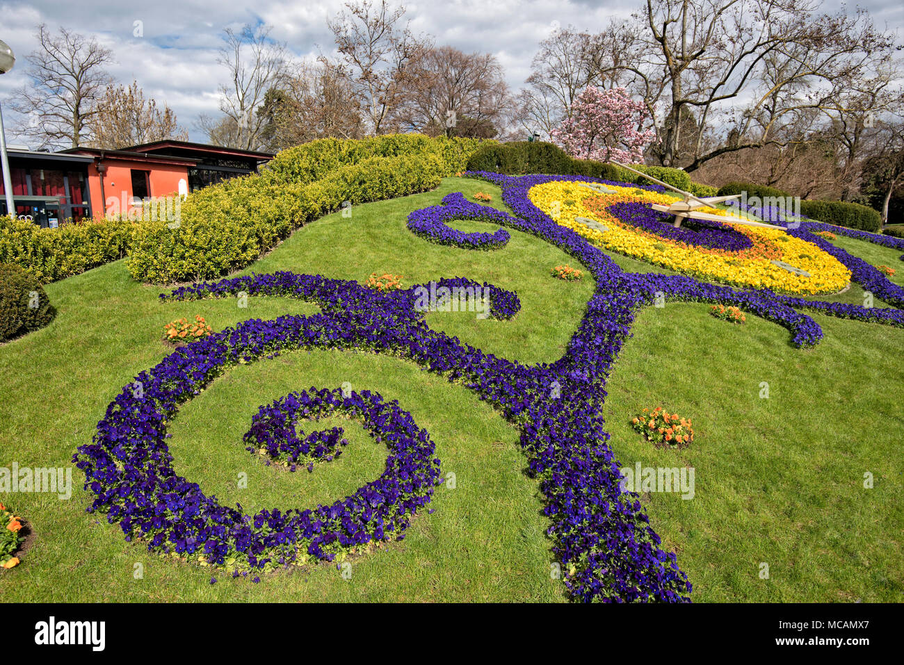 Geneva, Switzerland - may 13, 2018 : spring planting on the new design ...
