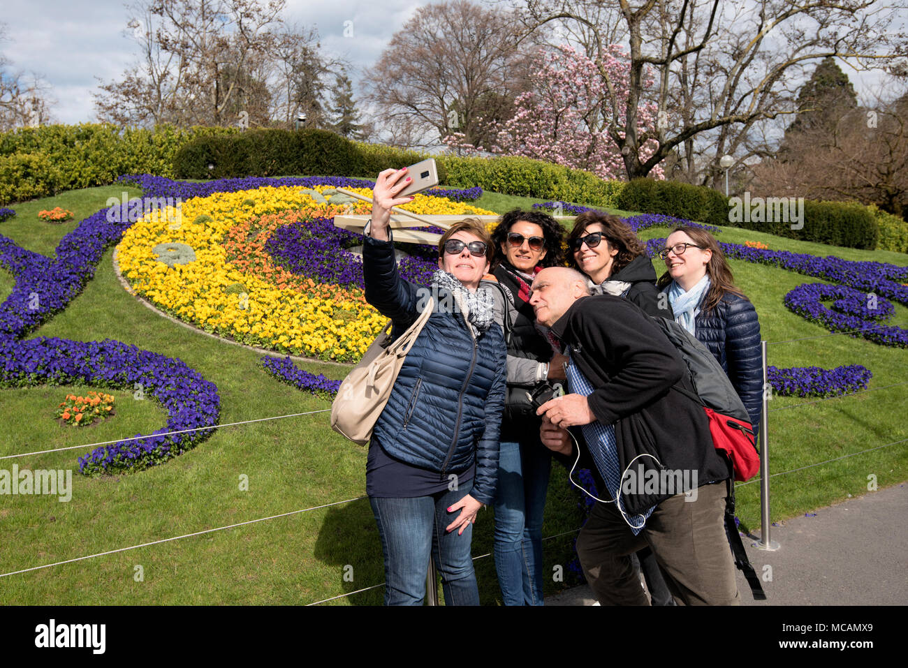 Geneva, Switzerland - may 13, 2018 : spring planting on the new design ...