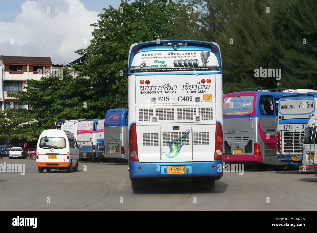 CHIANG MAI, THAILAND- SEPTEMBER 4 2011: Scania Irizar of Nakhonchai ...