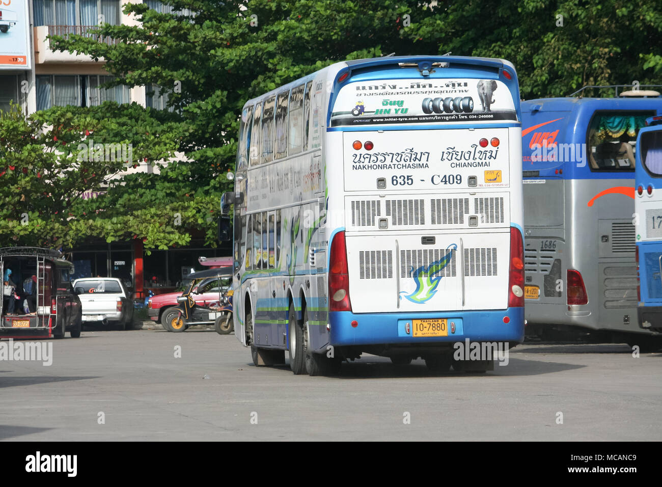 CHIANG MAI, THAILAND- SEPTEMBER 4 2011: Scania Irizar of Nakhonchai ...