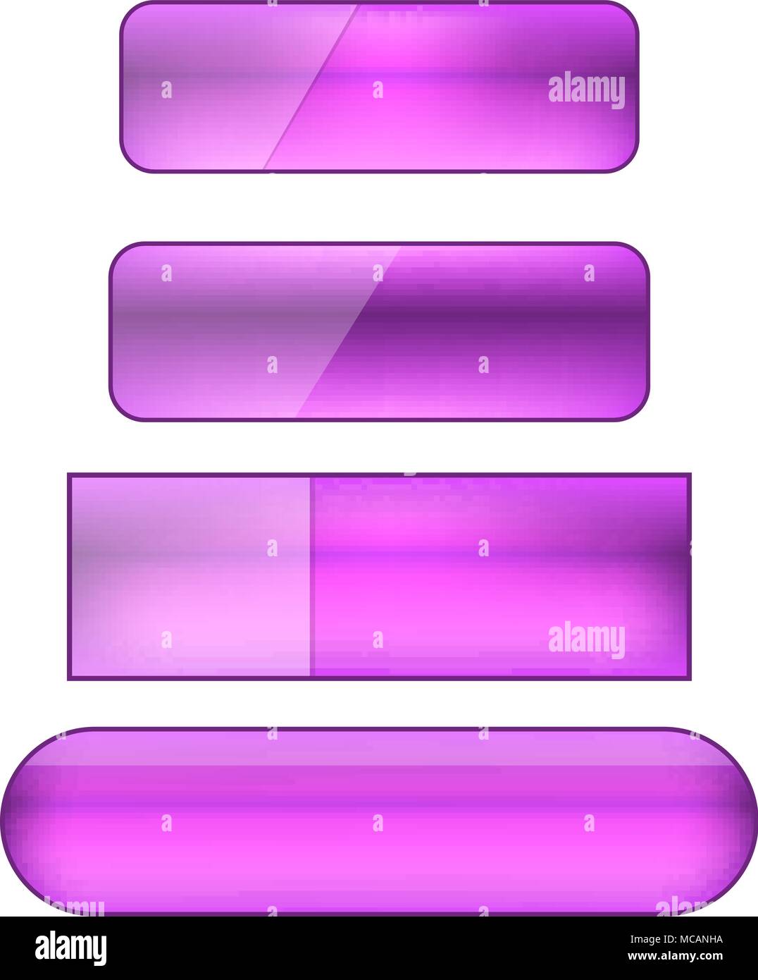 vector colored blank web buttons set - purple Stock Vector Image & Art ...