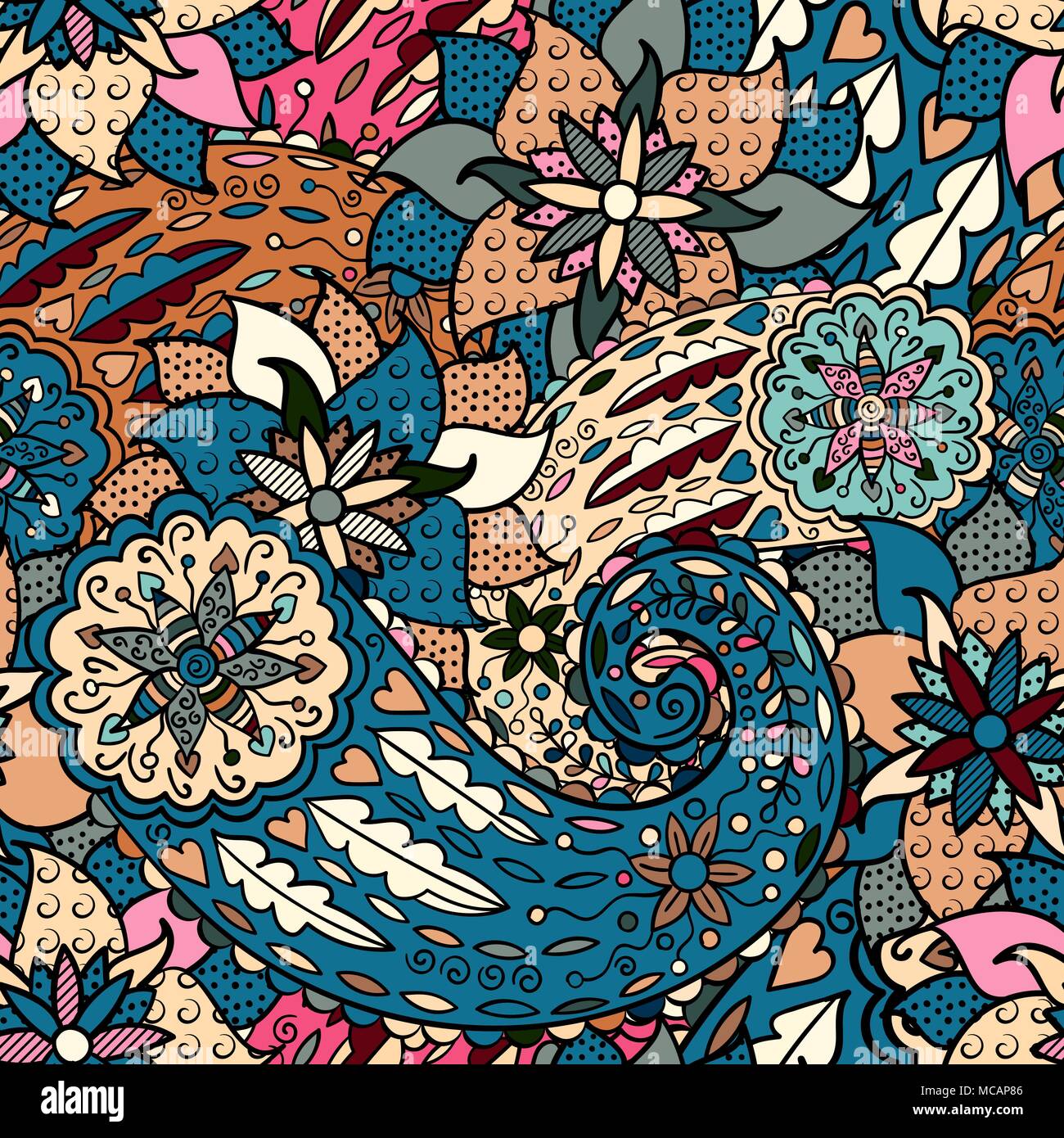 Cute Colorful Aztec Backgrounds Pixel Ethnic Pattern, Vector