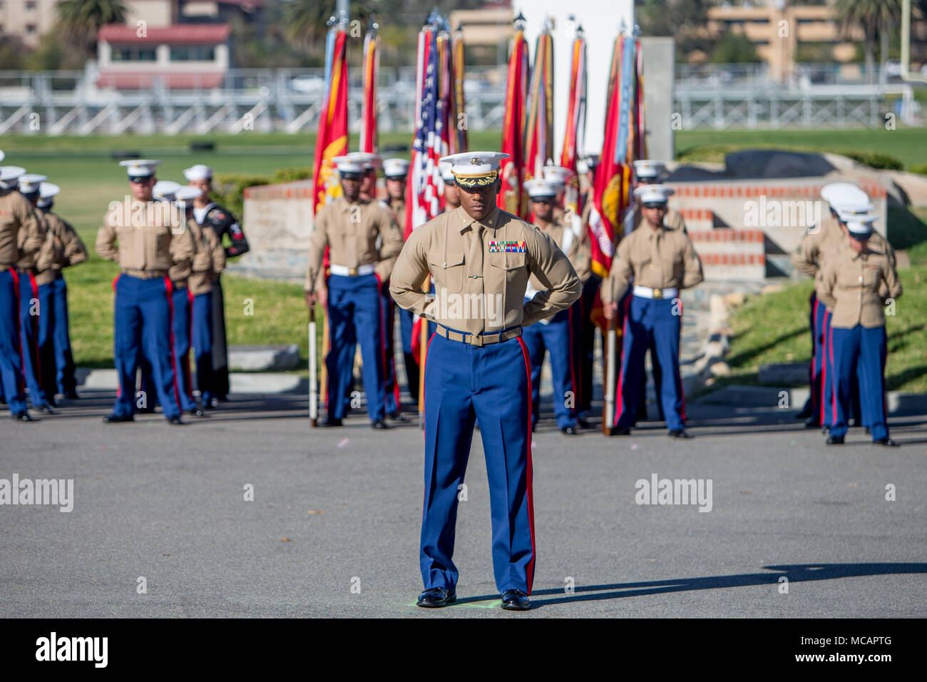 U.S. Marine Corps Maj. Kendrick Gaines, a field artillery officer with ...