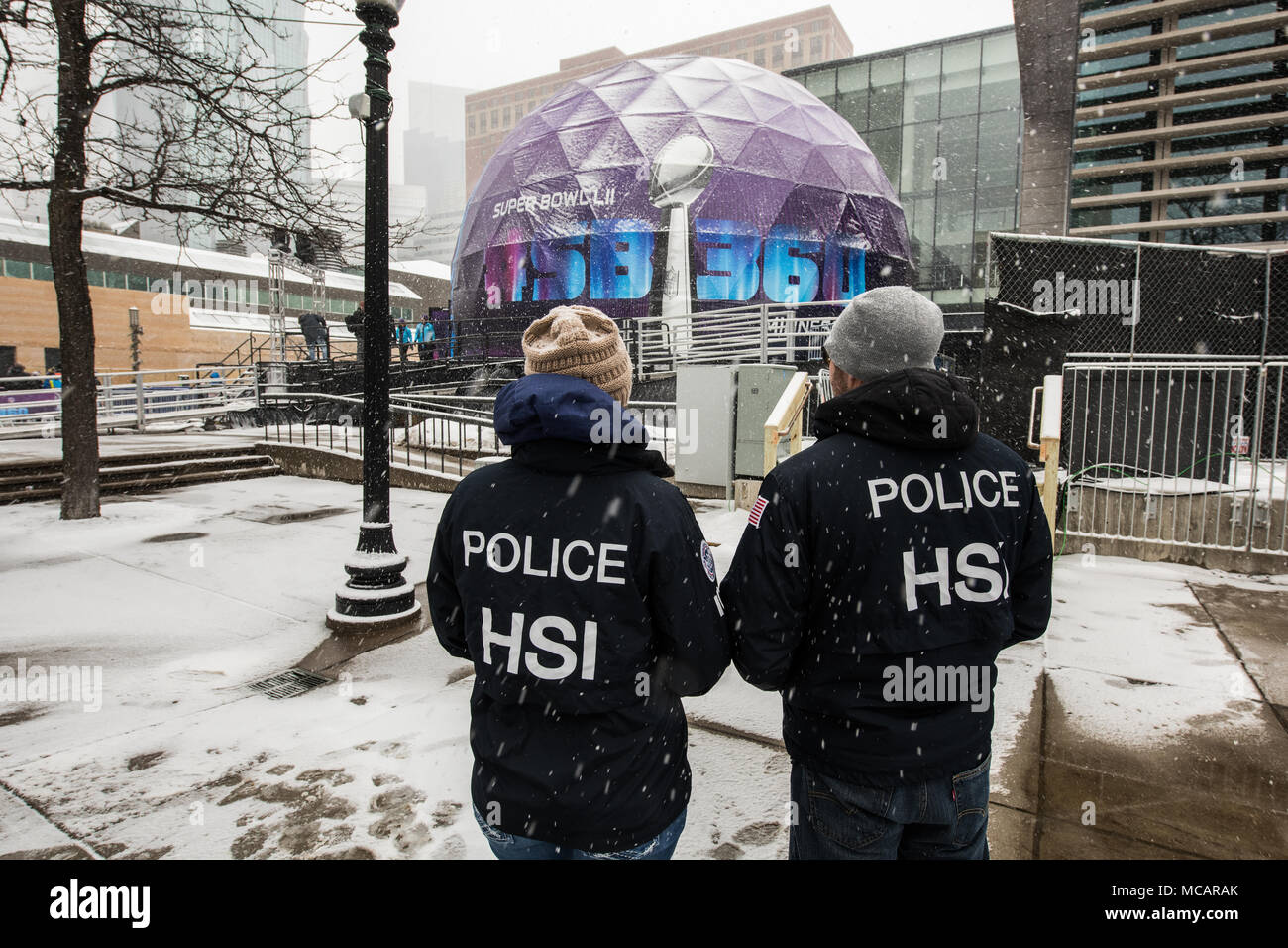 HSI Agents walk Nicollet Mall in downtown Minneapolis, Minnesota ...