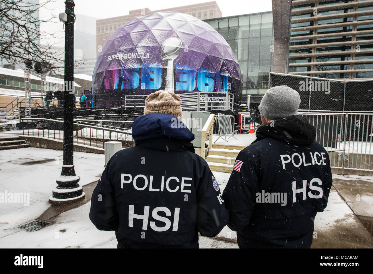 HSI Agents walk Nicollet Mall in downtown Minneapolis, Minnesota ...