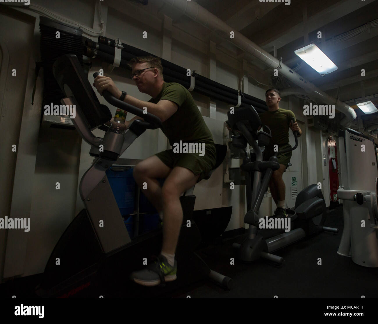Cpl. James Michels (left) and Lance Cpl. Garak Garza (right) utilize ...