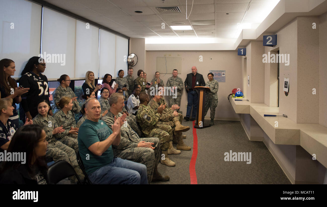 Air Commandos attend the 1st Special Operations Medical Group wall ...