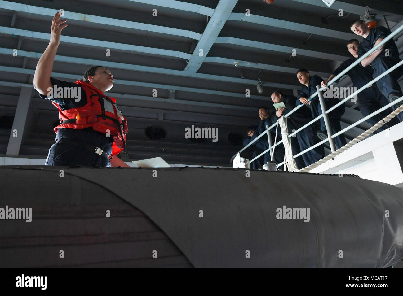 180205-N-AD499-1020 ARABIAN GULF (Feb. 5, 2018) Boatswain’s Mate 3rd ...