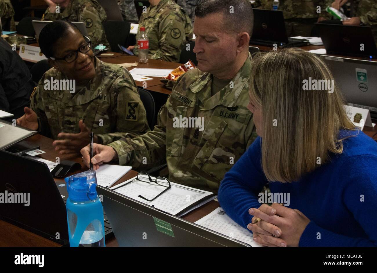 U.S. Army Col. Wanda Williams (left), commander, 641st Regional Support ...