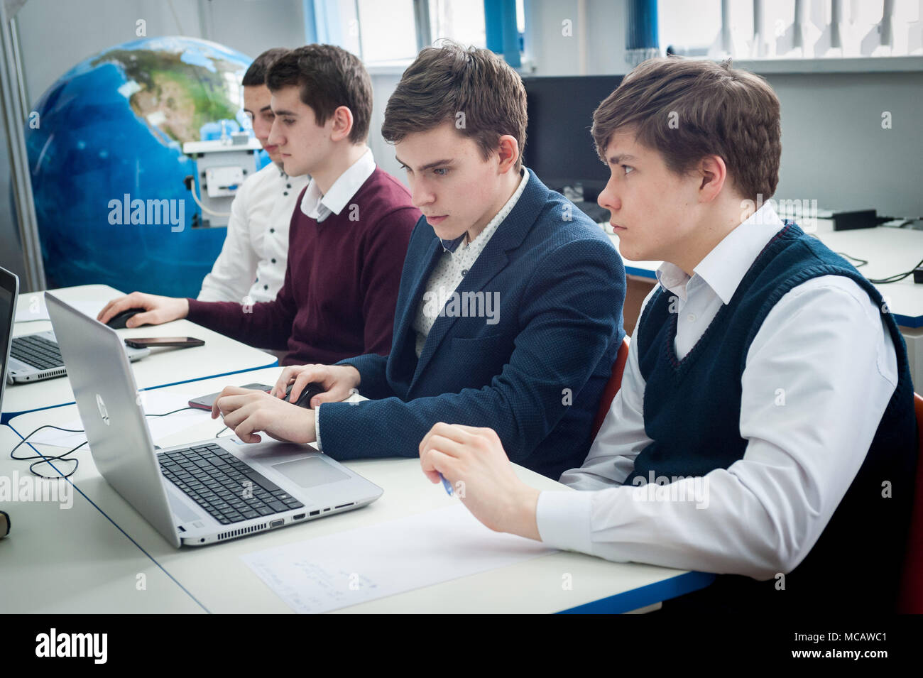 Vladimir putin school kids hi-res stock photography and images - Alamy
