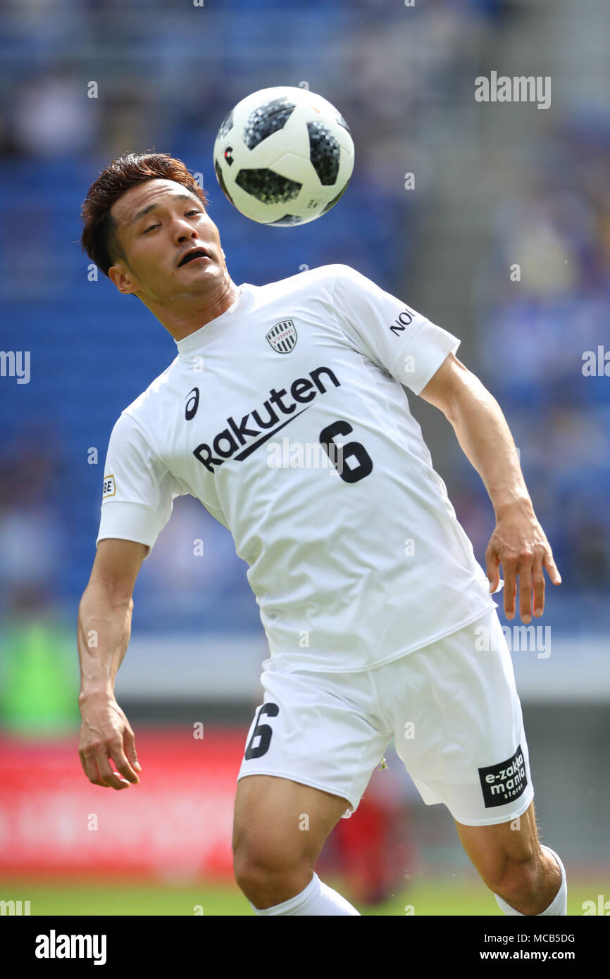 Kanagawa, Japan. 15th Apr, 2018. Shunki Takahashi (Vissel) Football ...