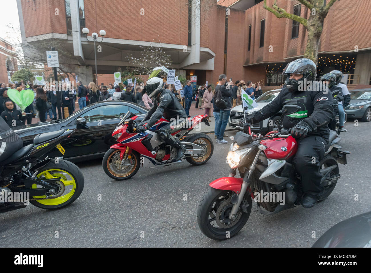 London, UK. 14th April 2018. Bikers from the Ace Cafe including Muslim ...