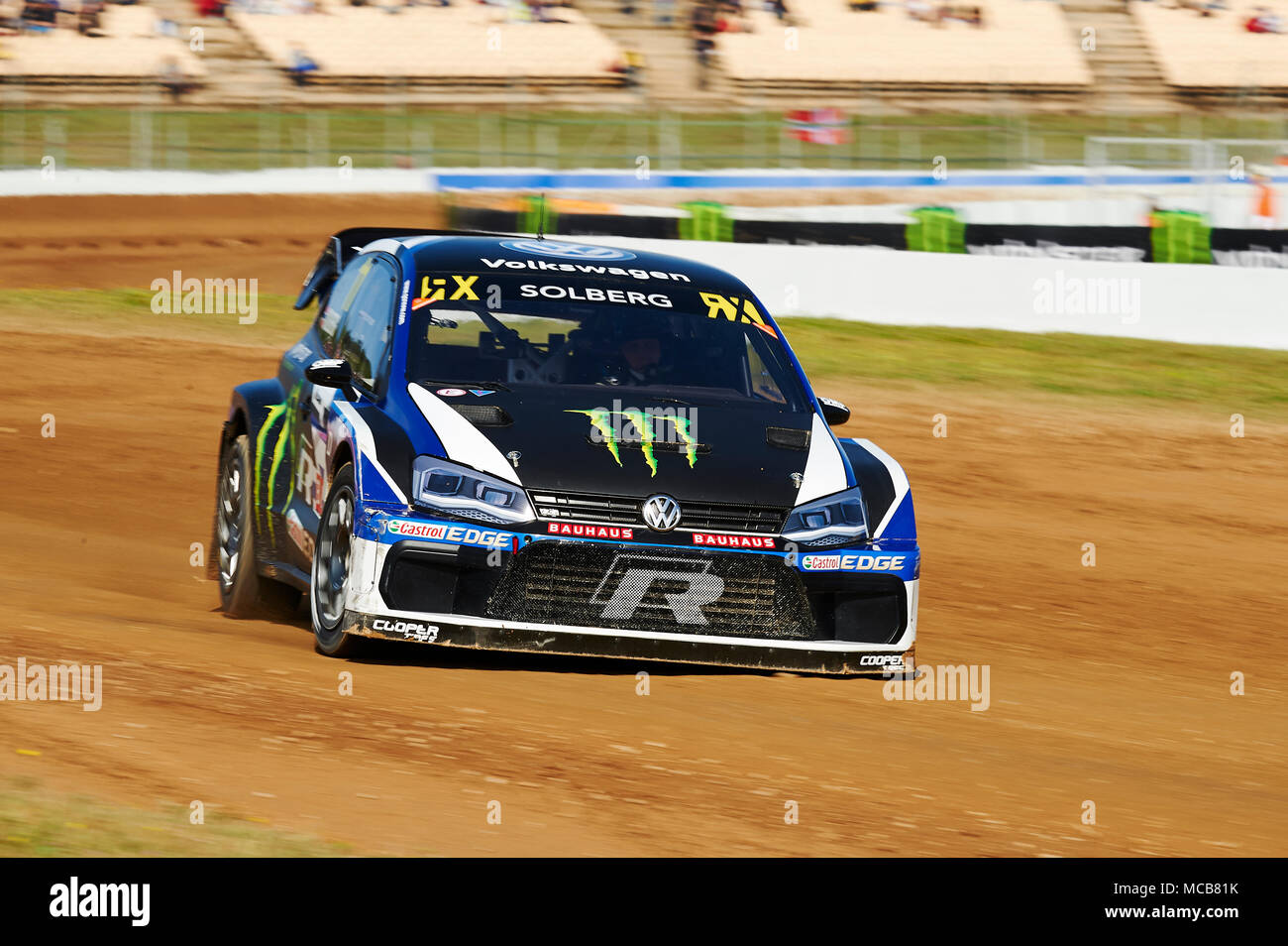 Barcelona, Spain. 15 April, 2018 Petter Solberg of the PSRX Volkswagen ...