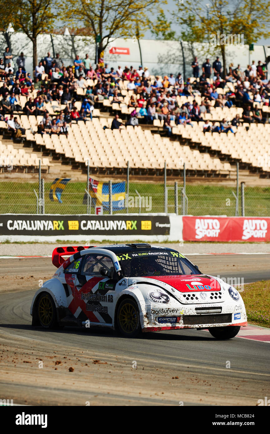 Barcelona, Spain. 15 April, 2018 Philip Gehrman of the Eklund ...