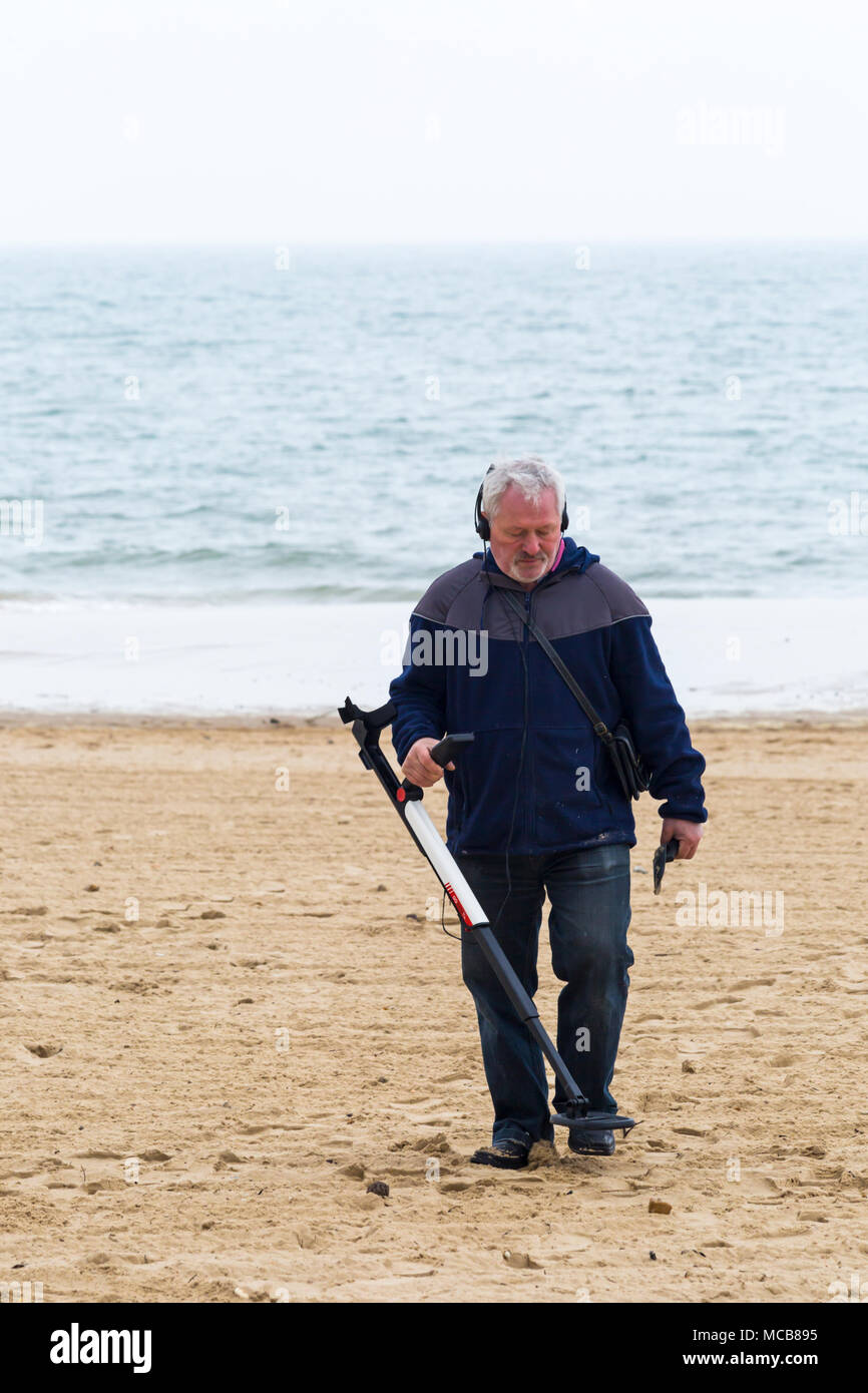 Treasure hunter at bournemouth beach hi-res stock photography and ...