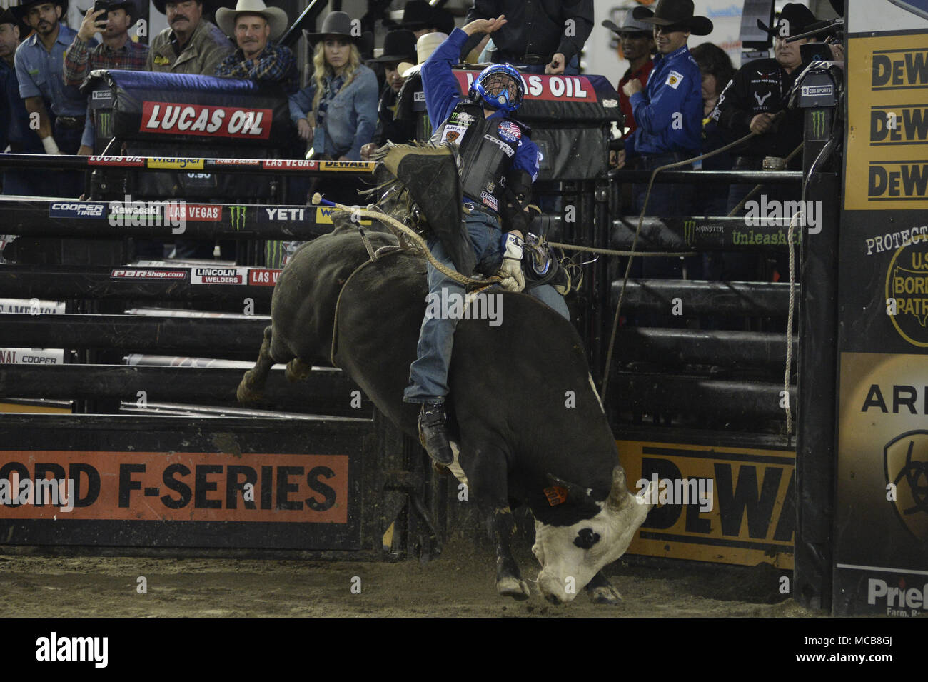 Tacoma, Washington, USA. 14th Apr, 2018. Professional bull riders in ...