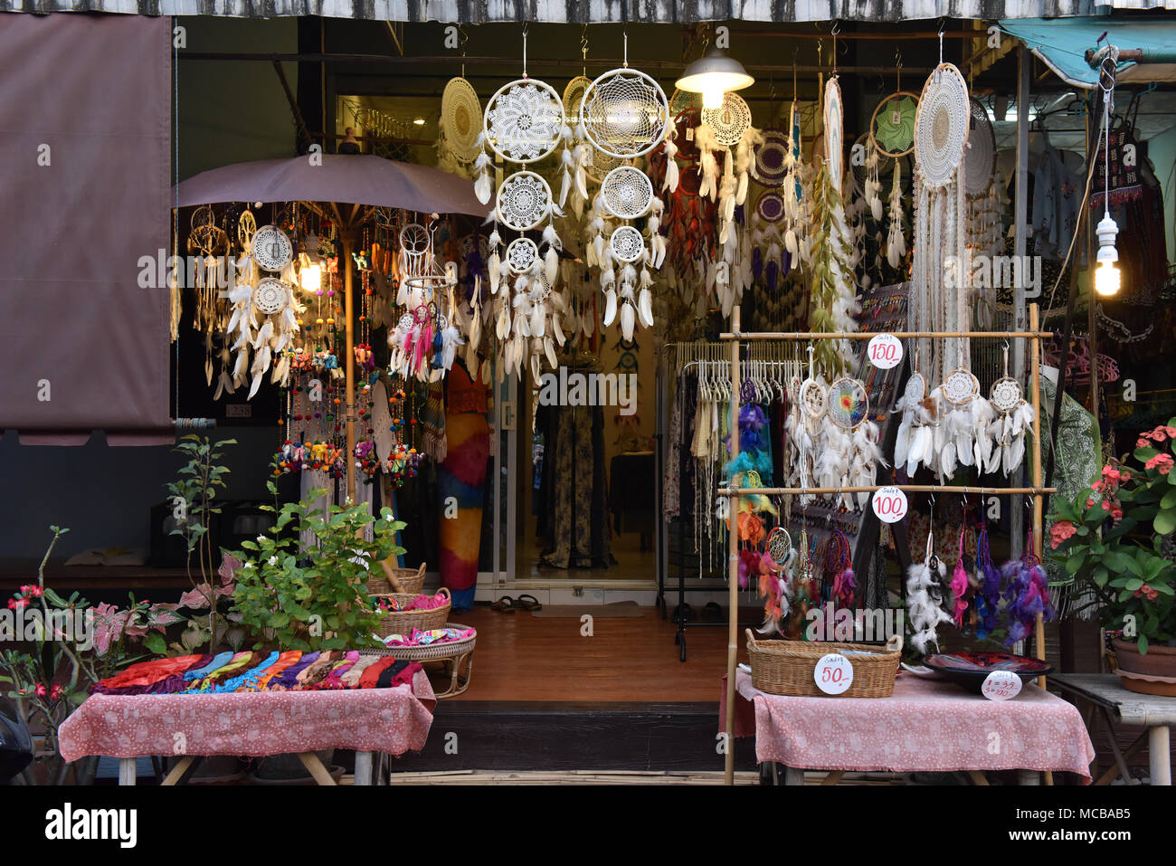 Storefront, Pai, Northern Thailand Stock Photo - Alamy