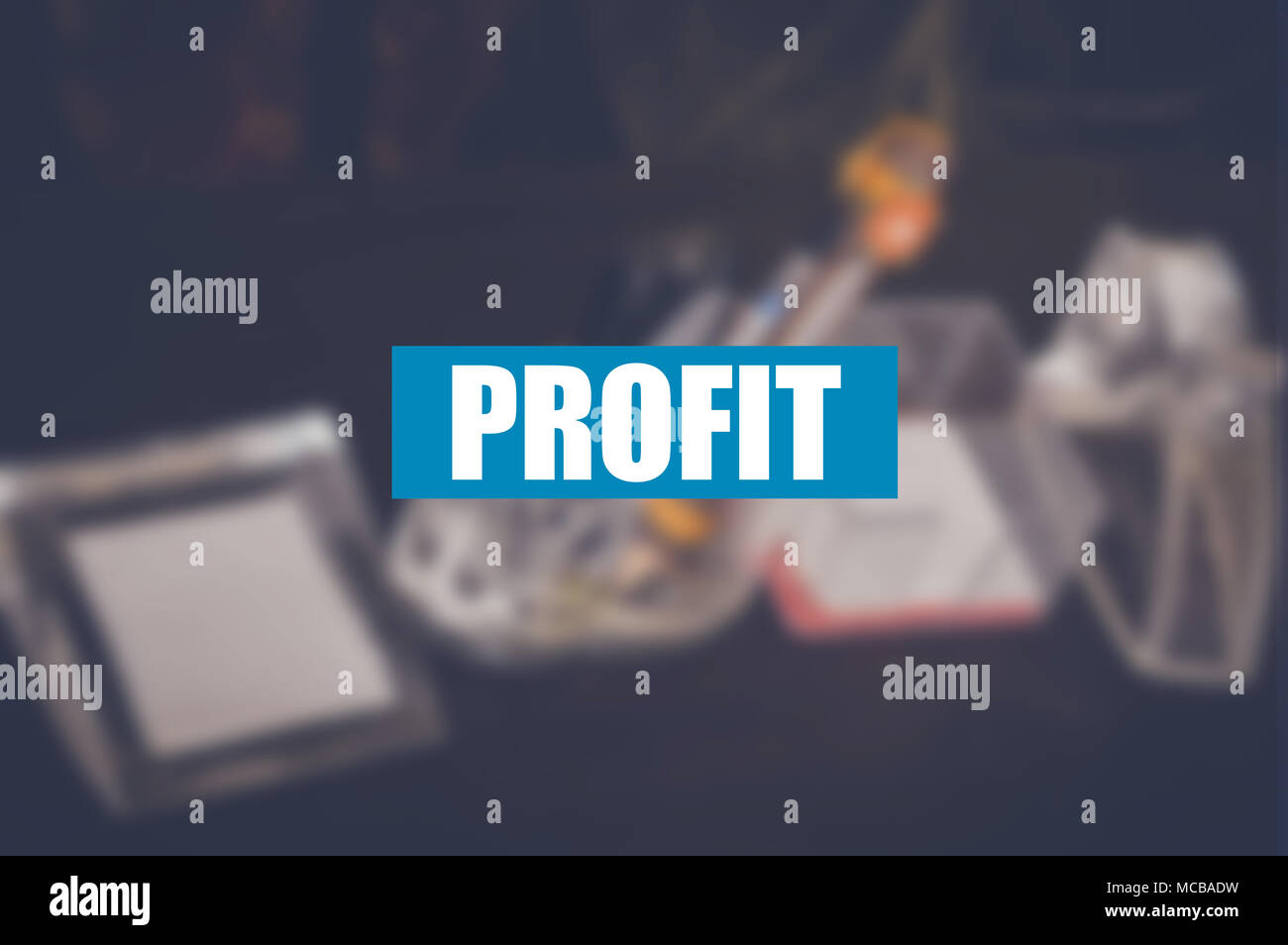 profit word with blurring business background Stock Photo - Alamy