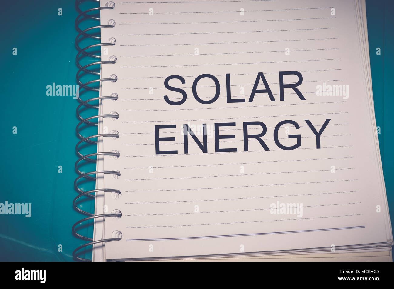 Solar energy word with blurring business background Stock Photo - Alamy