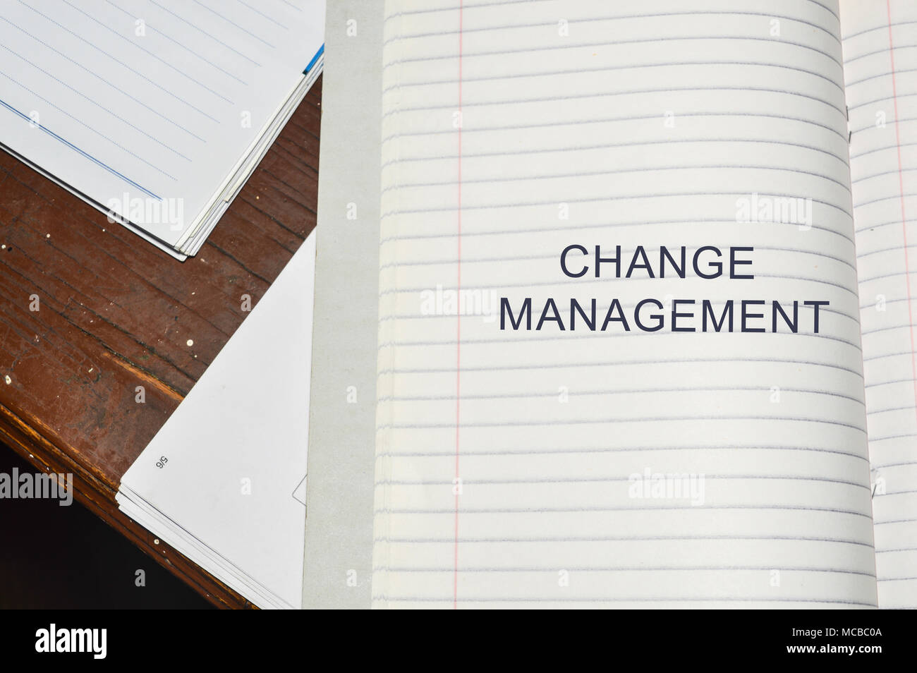 change management written on white paper Stock Photo - Alamy