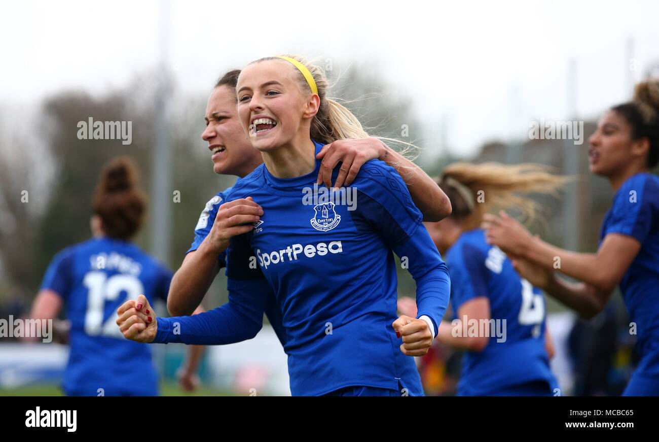 Everton ladies chloe kelly celebrates scoring hi-res stock photography ...
