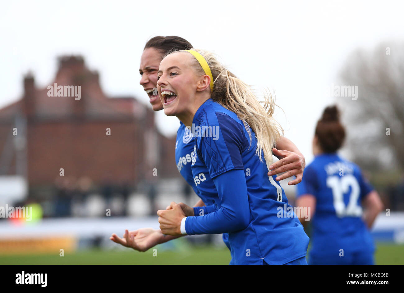 Everton ladies chloe kelly celebrates scoring hi-res stock photography ...