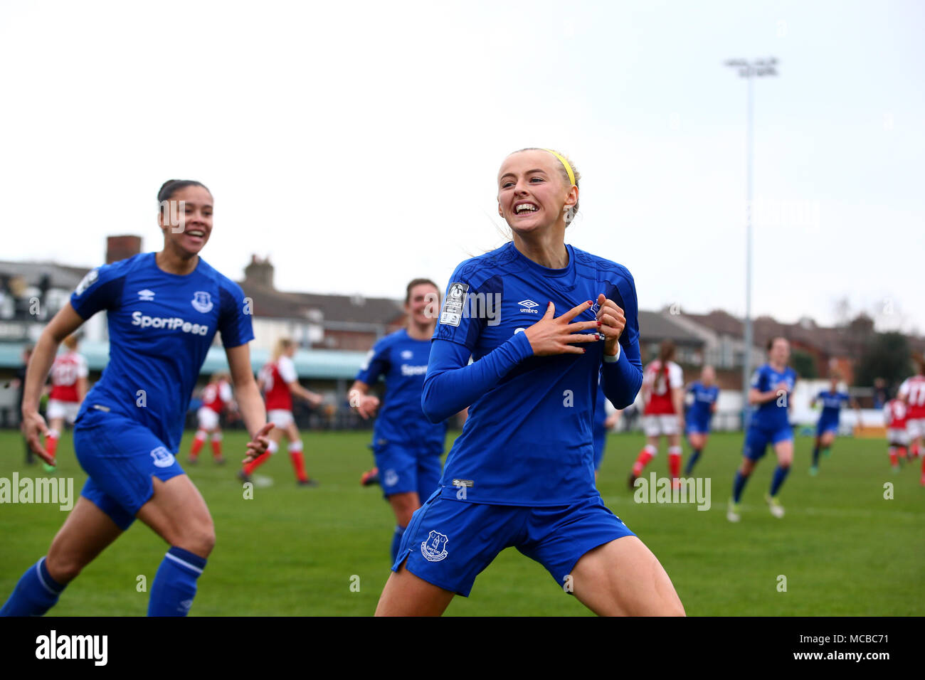 Everton ladies chloe kelly celebrates scoring hi-res stock photography ...