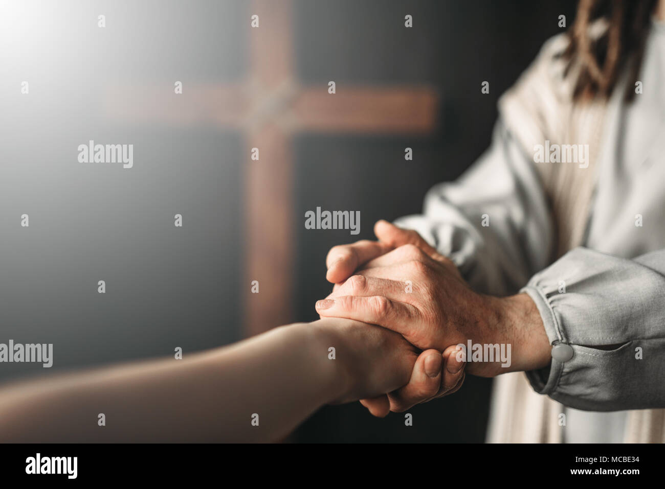 Jesus helping hi-res stock photography and images - Alamy
