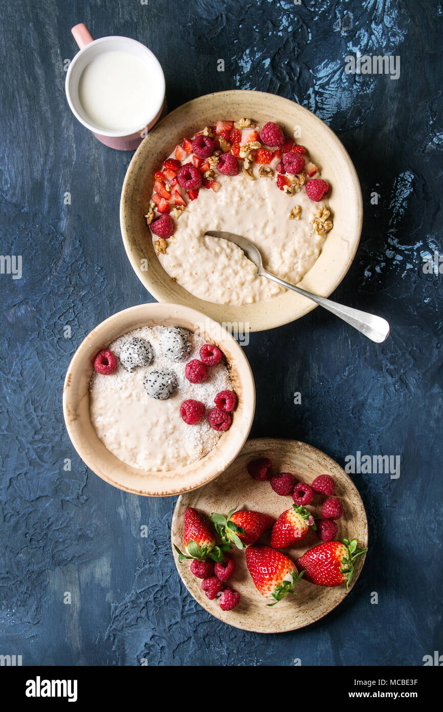 Rice porrige with berries Stock Photo - Alamy