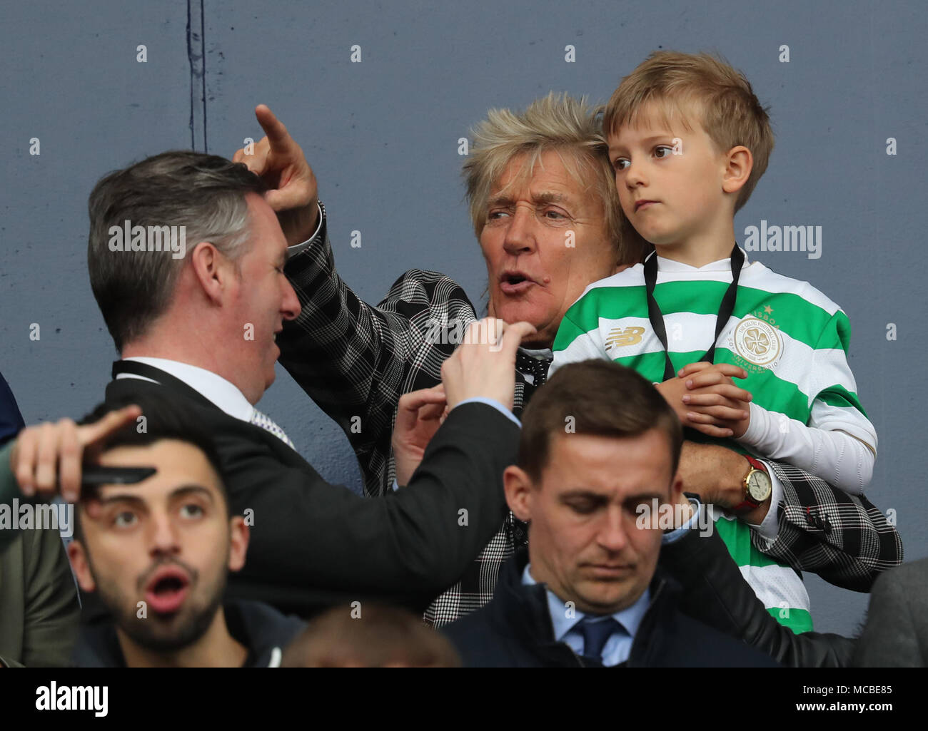 Celtic fan Rod Stewart during the William Hill Scottish Cup semi final ...