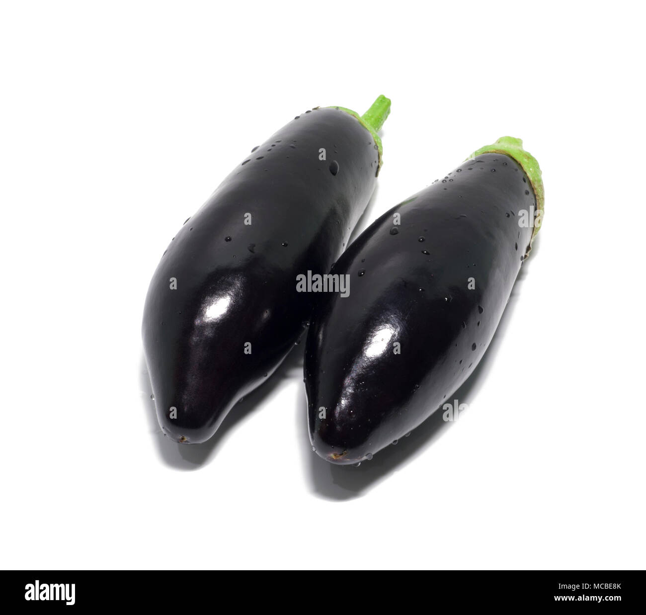 purple eggplants isolated on white background. vegetable, object Stock Photo - Alamy