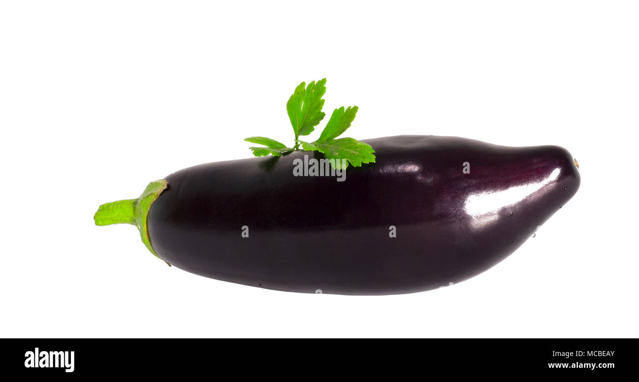 purple eggplant isolated on white background. vegetable, object Stock Photo - Alamy