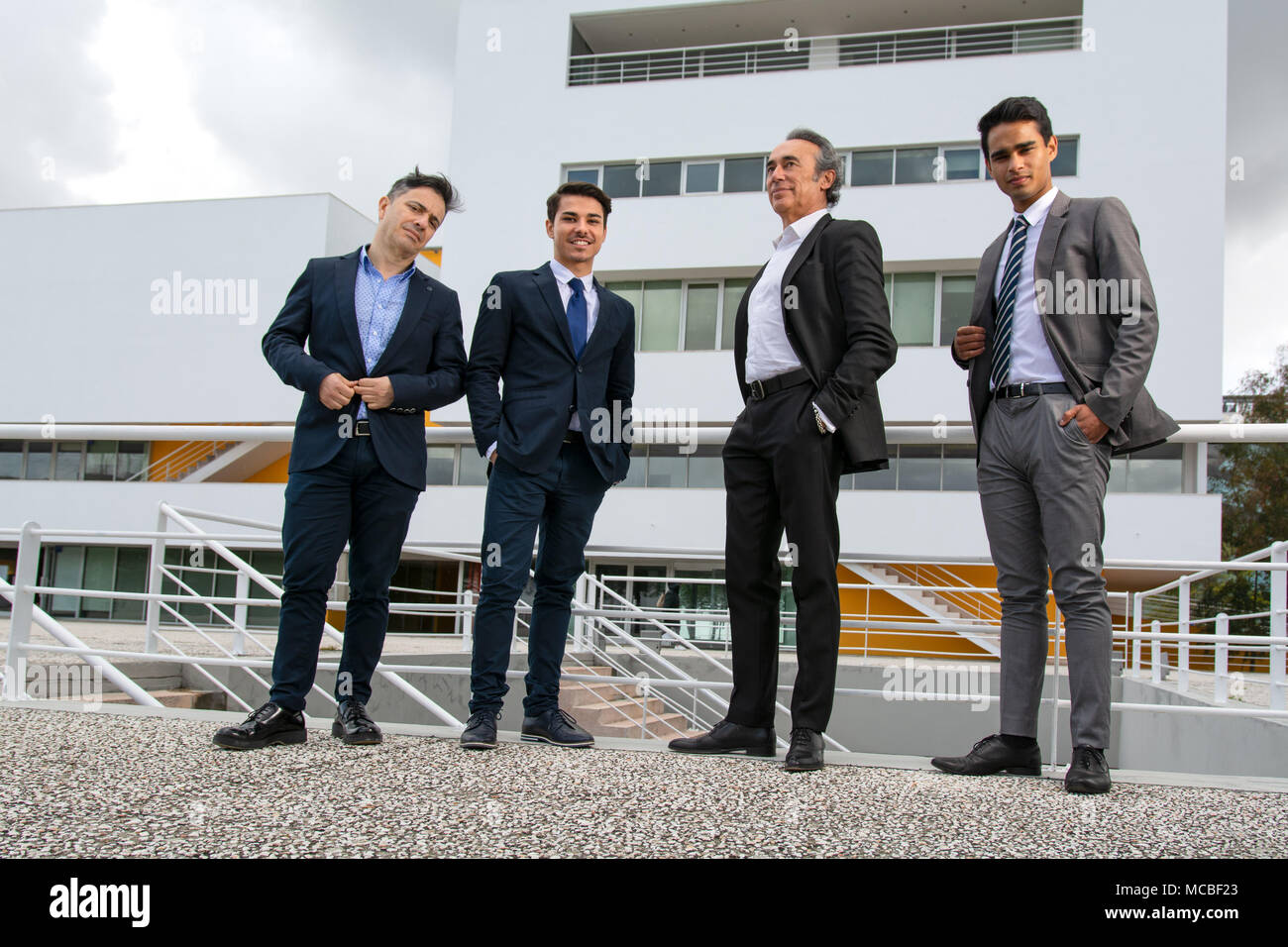 Group of Business man with suit in outdoor ambient Stock Photo - Alamy