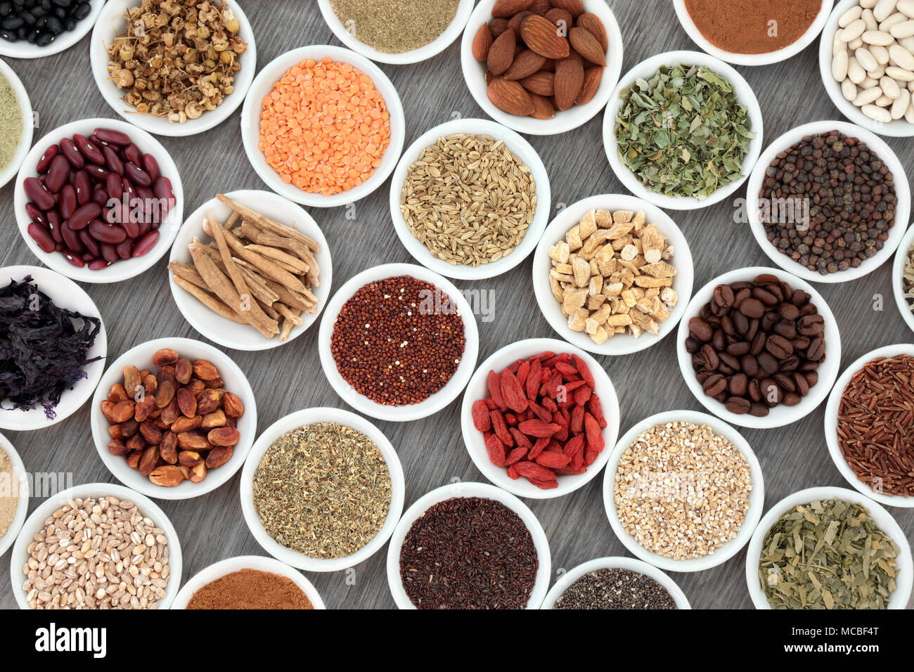 Dried diet health food with grains, cereals, legumes, nutritional ...