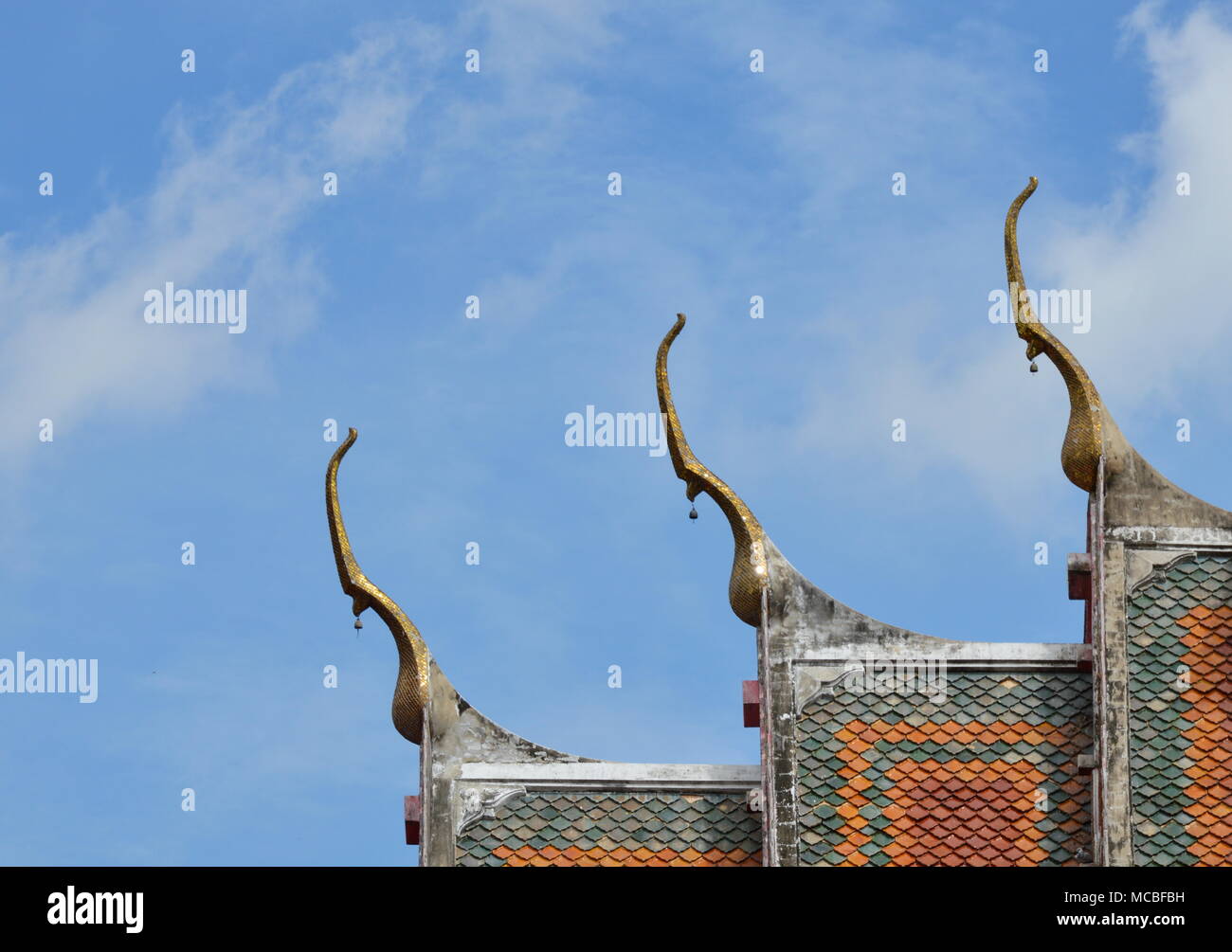 gable apex in ancient Buddhist temple Stock Photo - Alamy