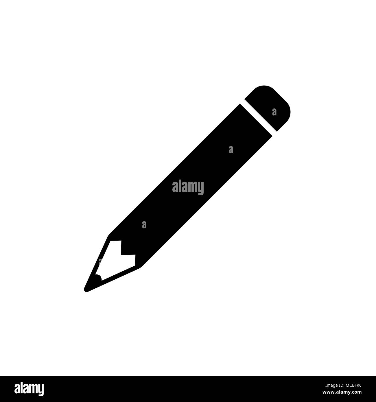 Pencil icon in flat style Stock Vector Image & Art - Alamy